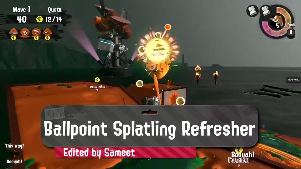 Splatoon - Salmon Run - Ballpoint Splatling Refresher - YouTube