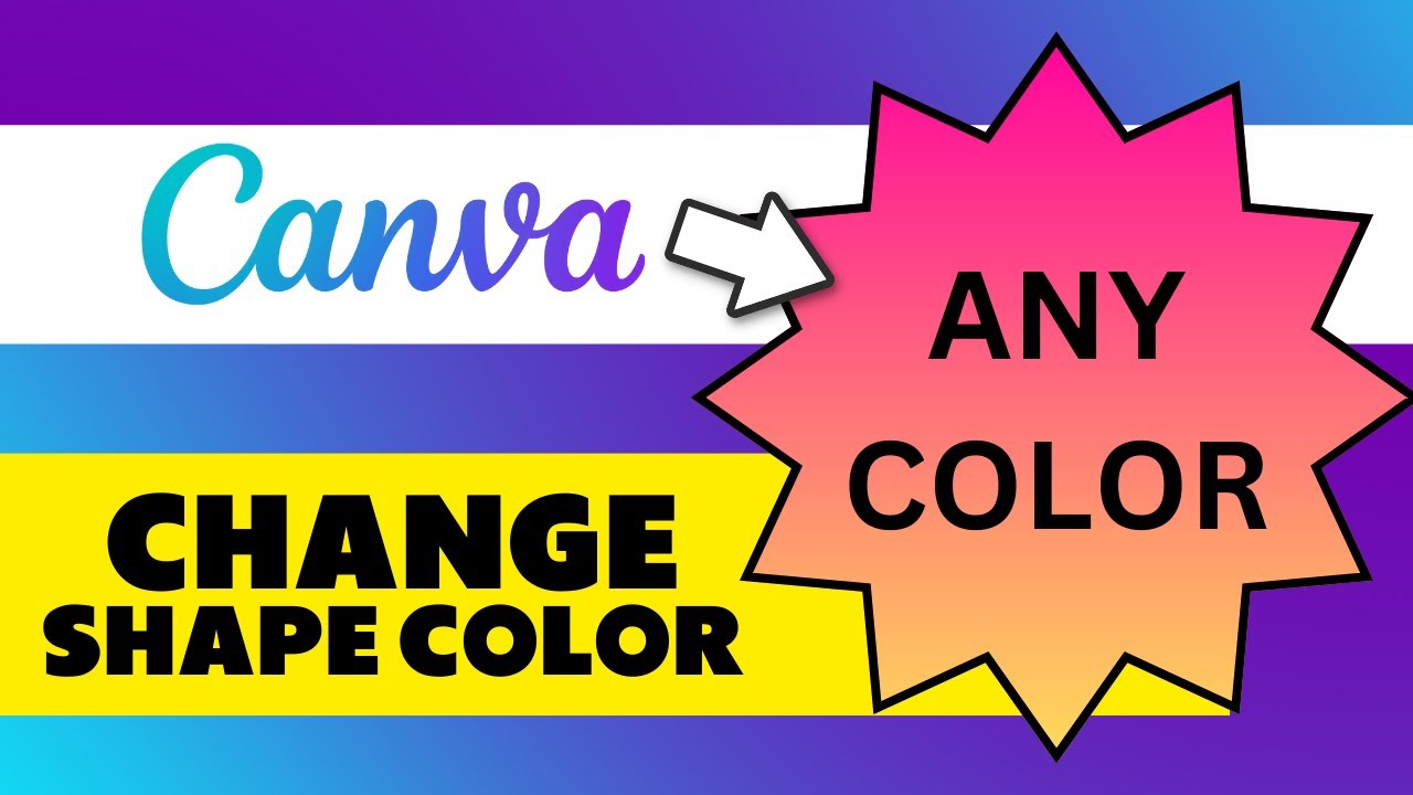 How to Change Shape Color in Canva - YouTube
