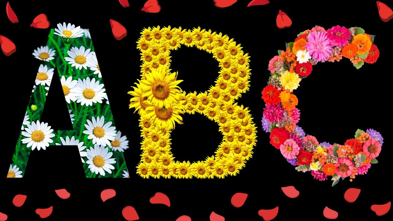 🌸 Flower Letters Alphabet Song ABC Learning for Kids with Beautiful ...