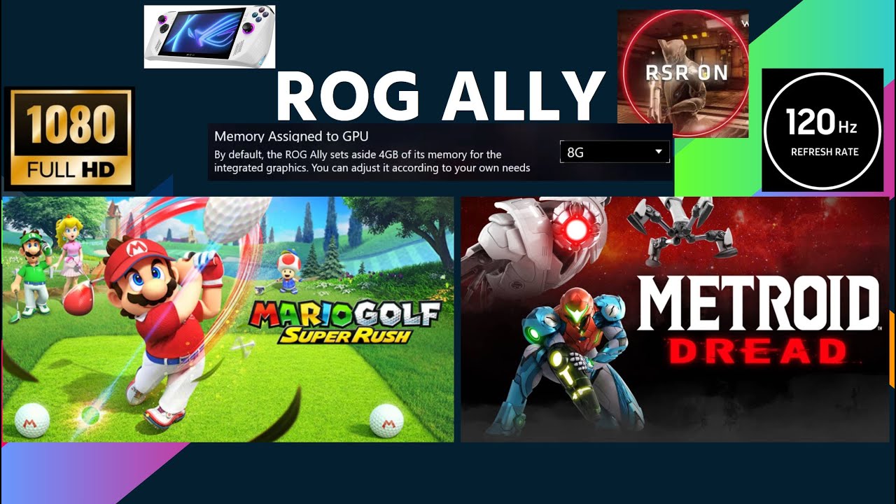 Mario Golf Super Rush and Metroid Dread running on ROG Ally - YouTube