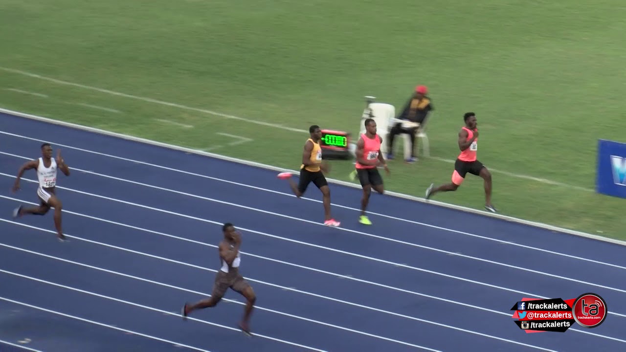 Mitchell beats O'Hara in 200m heats at John Wolmer Speed Fest - YouTube