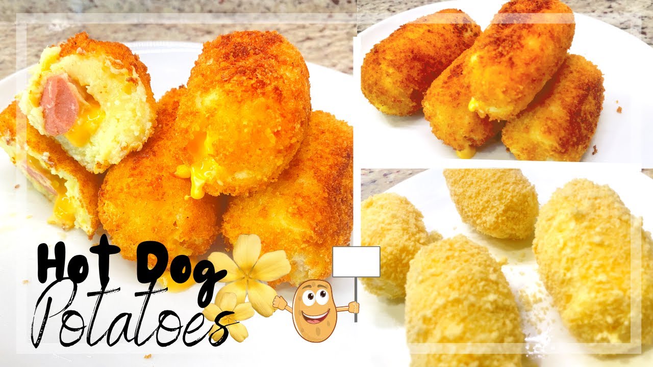 Potato Hot Dog Recipe! Corn Dogs Very Easy To Make! - YouTube
