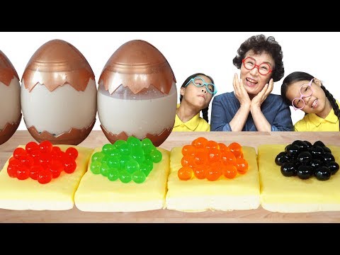 Poppingboba Brown sugar milktea Grandmother Mukbang TwinRoozi