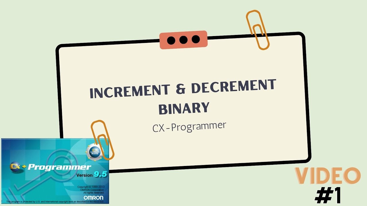 Cx Programmer Increment Binary And Decrement Binary Youtube 6299