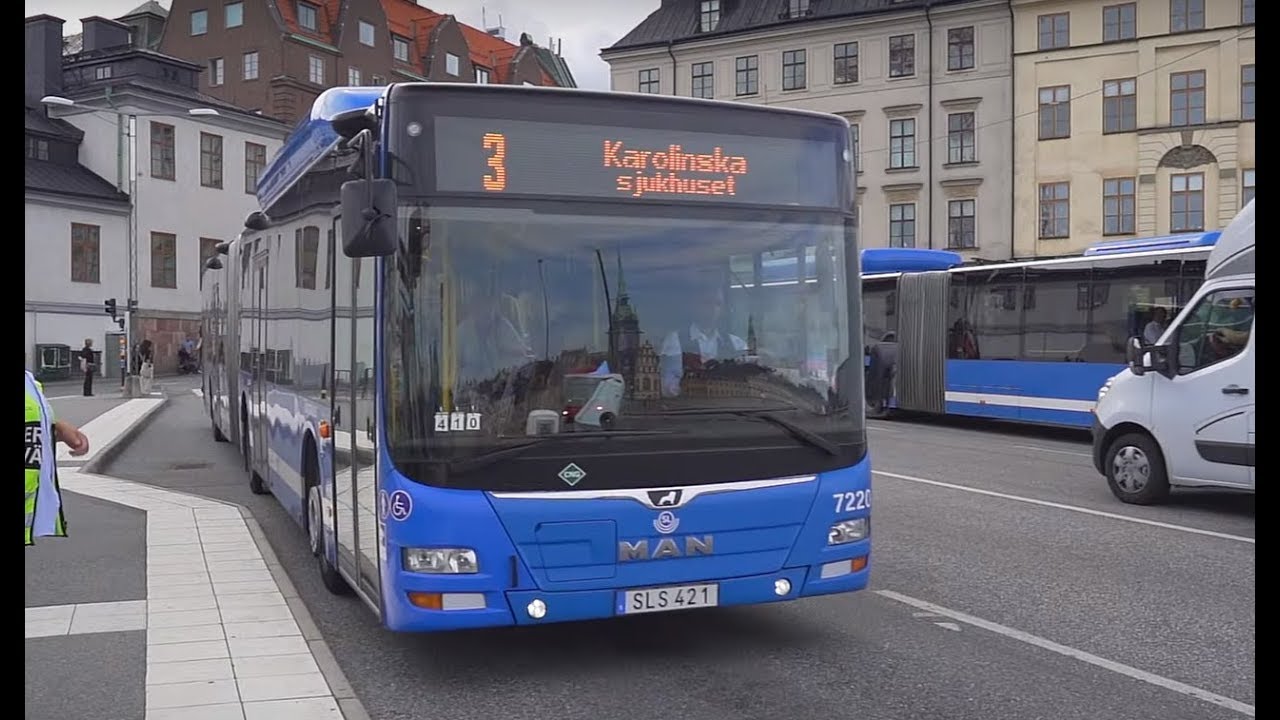 Sweden, Stockholm, bus 3 ride from Slussen to Riddarhustorget - YouTube