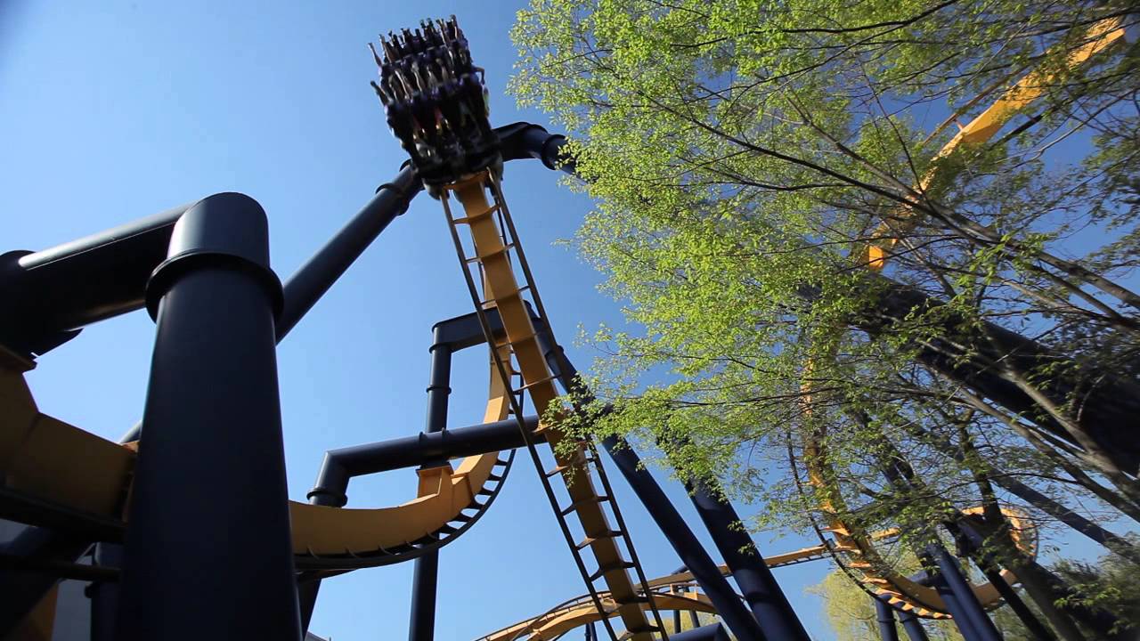 Six Flags Great America introduces BATMAN The Ride BACKWARDS! - YouTube