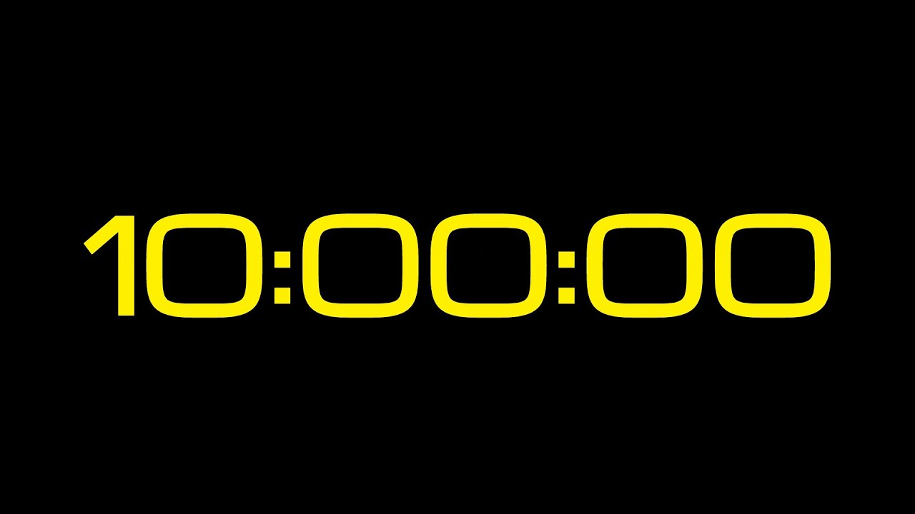 10 Hour Countdown Alarm & Timer / BEEPS AT END - YouTube