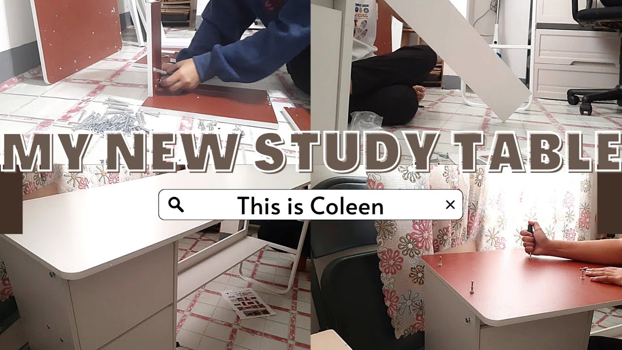 assembling my new study table | ASMR - YouTube