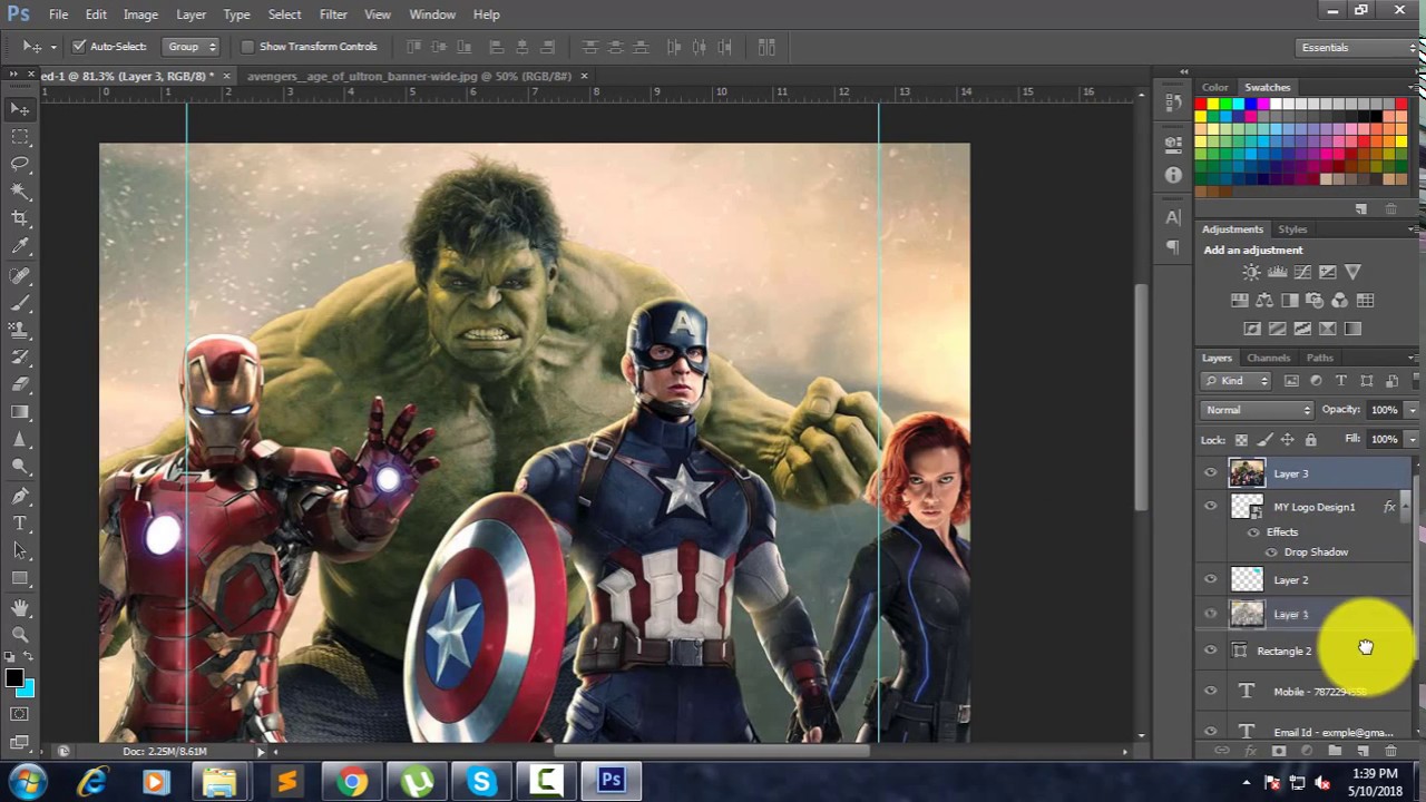 How to make avenger psd template in photoshop // Photoshop tutorial ...