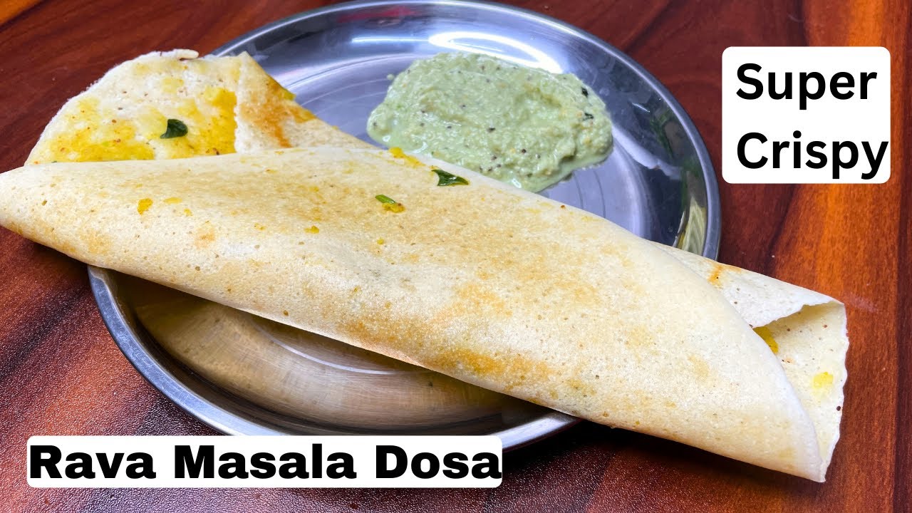 Instant Rava Masala Dosa With Coconut Chutney recipe/ Dosa Recipe By ...