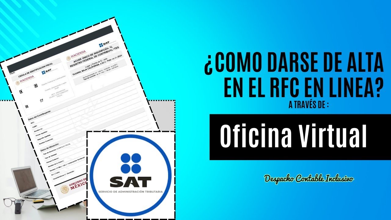 ¿COMO DARSE DE ALTA AL RFC EN LINEA 2024? a traves de Oficina Virtual ...