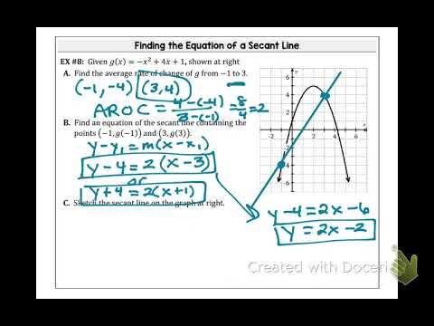 Lesson 1.3 Part B Notes: Rates of Change in Linear & Quadratic ...