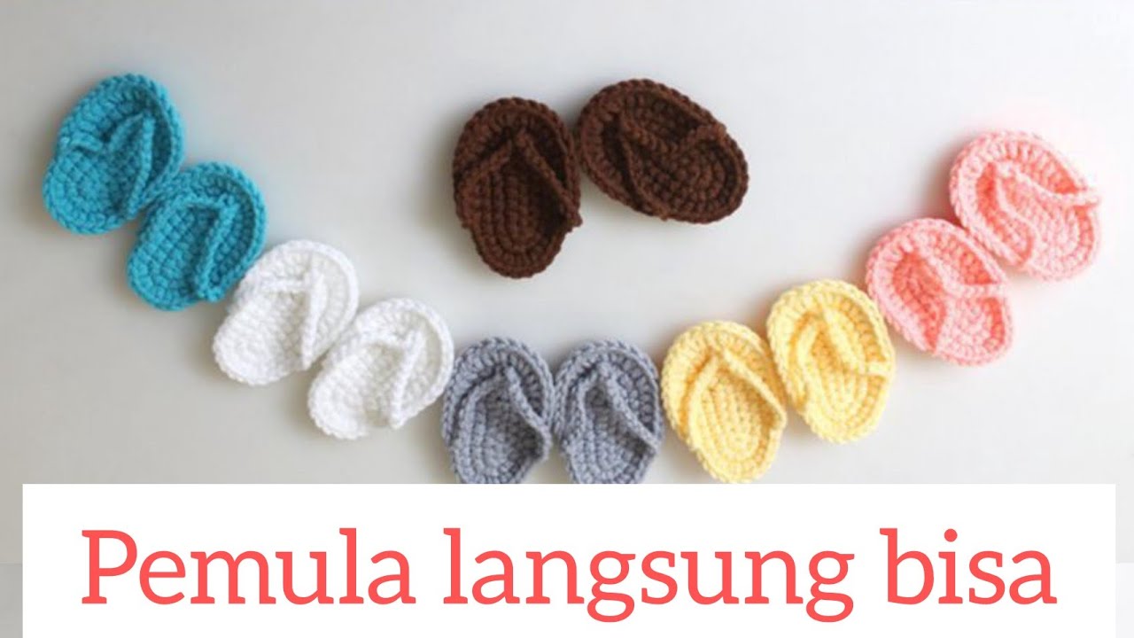 EASY Crochet Baby Sandals Sandal Rajut Bayi Termudah Gampang Banget ...