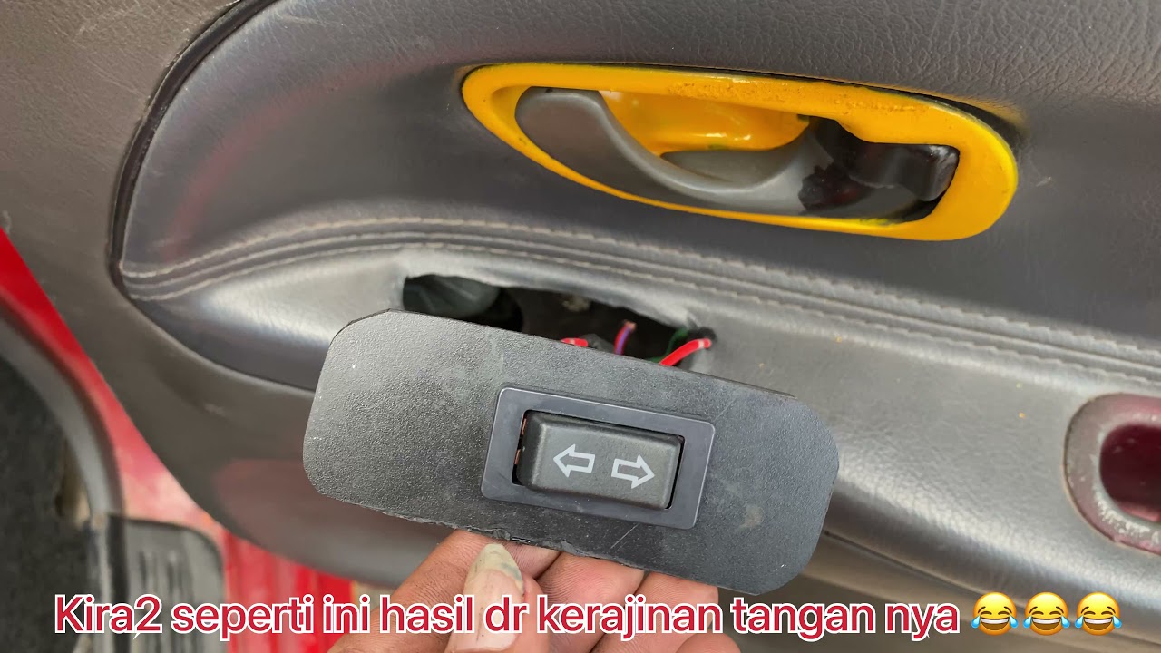 Pemasangan tombol power window universal di lancer ck4 - YouTube
