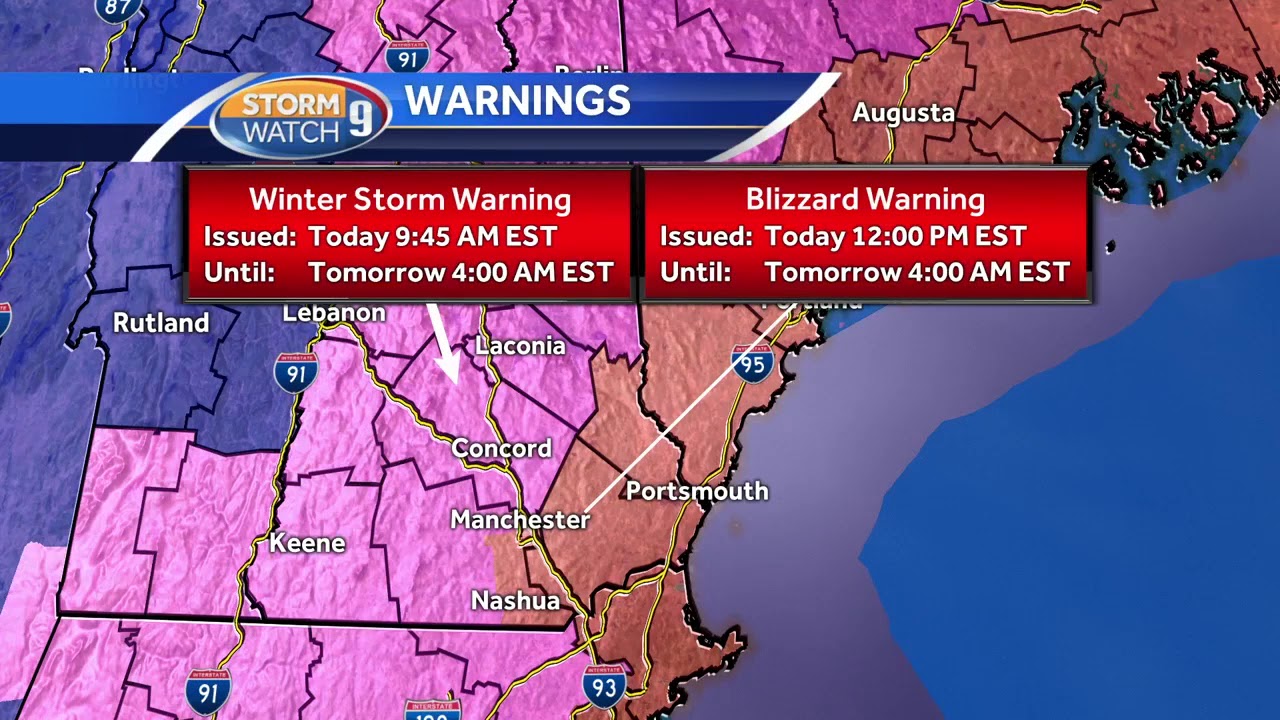 Watch: Blizzard warning area expanded - YouTube