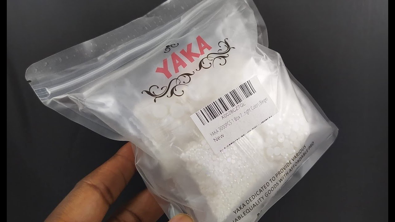 YAKA 3000PCS 1 Box 7Sizes Round Flatback Half Pearls Bead Loose Beads ...