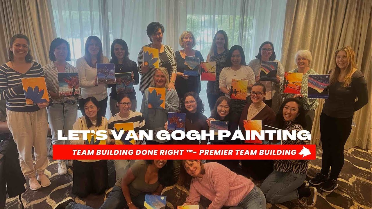 Lets Go Van Gogh Painting | Painting Team Building Activity - YouTube