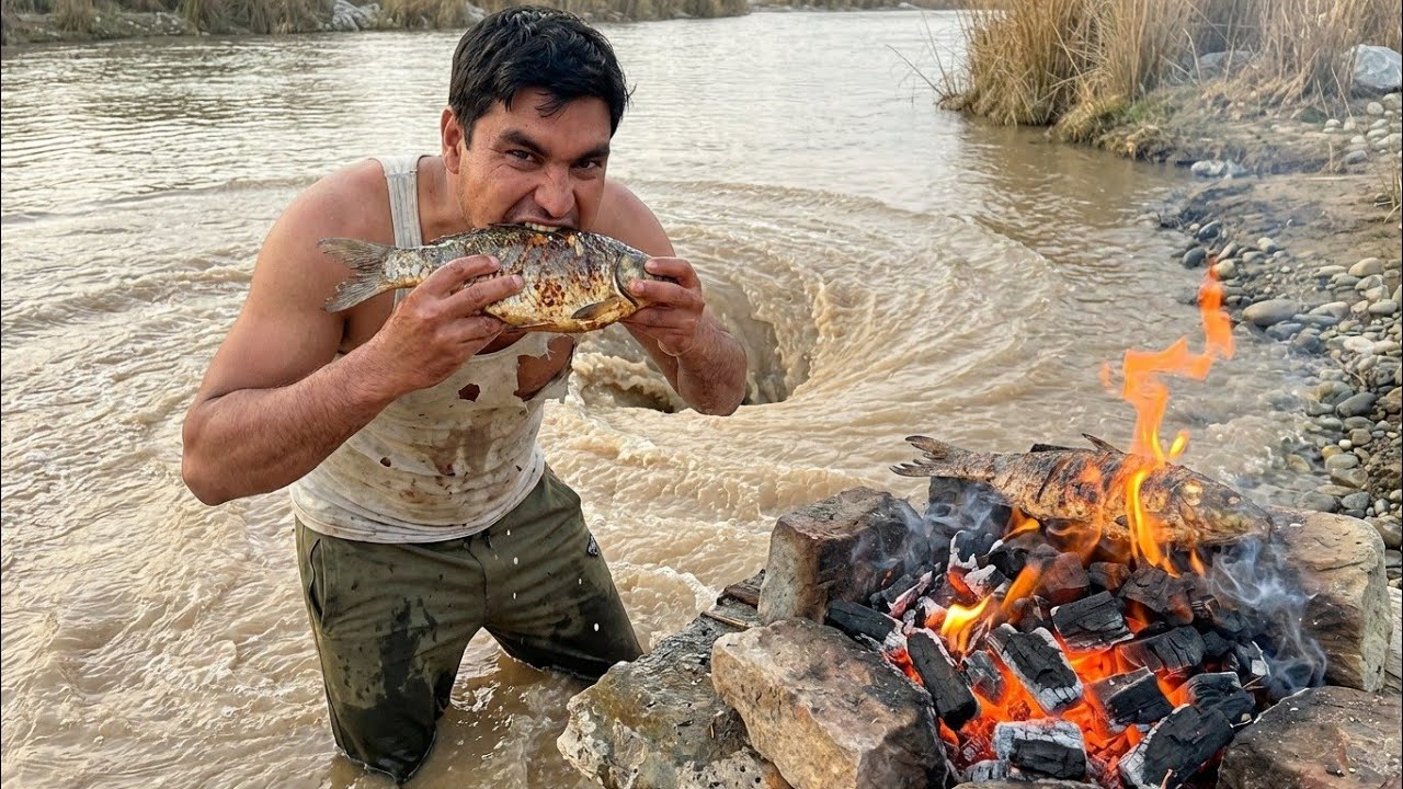 Relaxing whirlpool hole 136 | asmr eating fish | natural beautiful ...