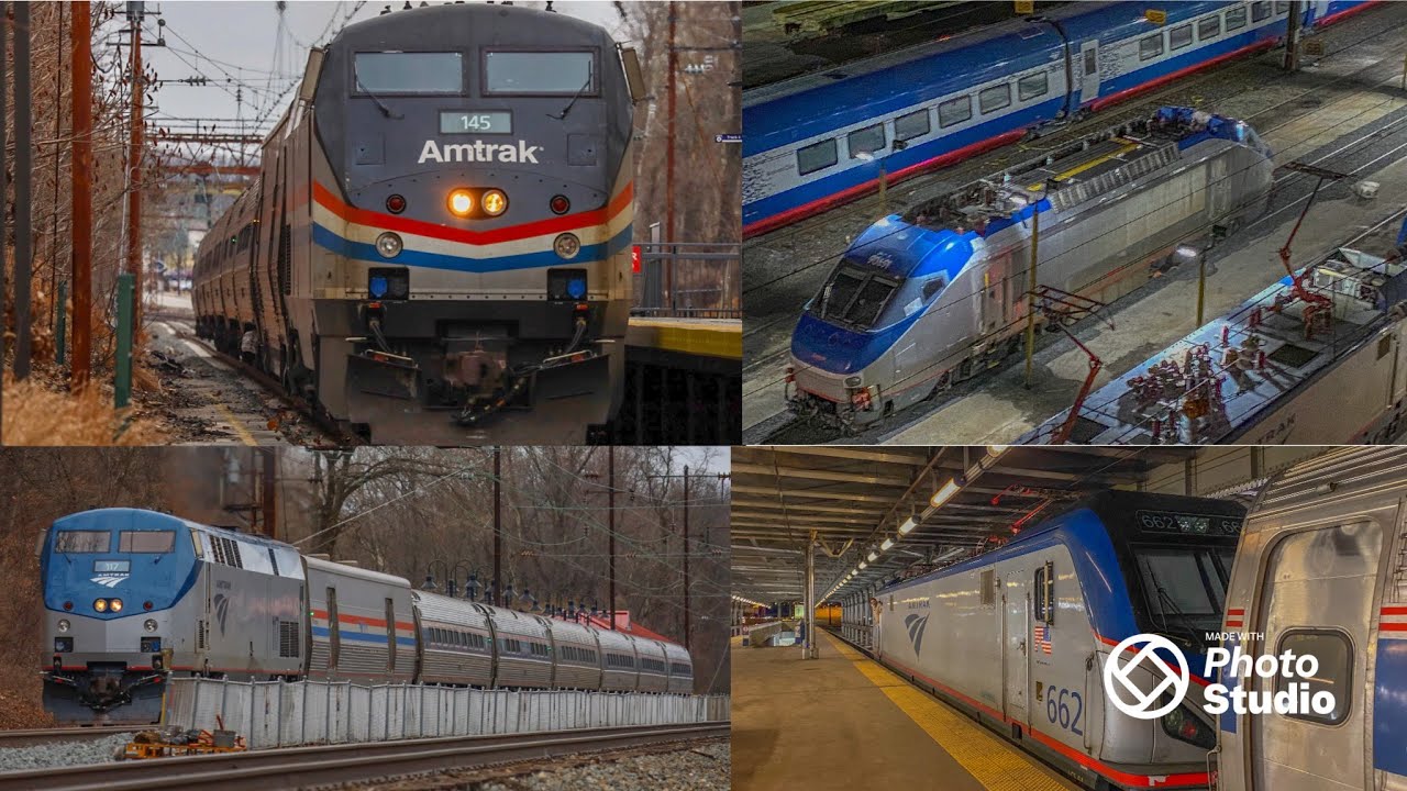 Railfanning Amtrak & Septa on multiple rail lines in PA (1/14/23) - YouTube