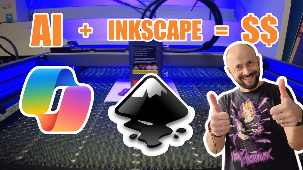Sztuczna Inteligencja, Inkscape i Laser LED- to dobre połączenie! - YouTube