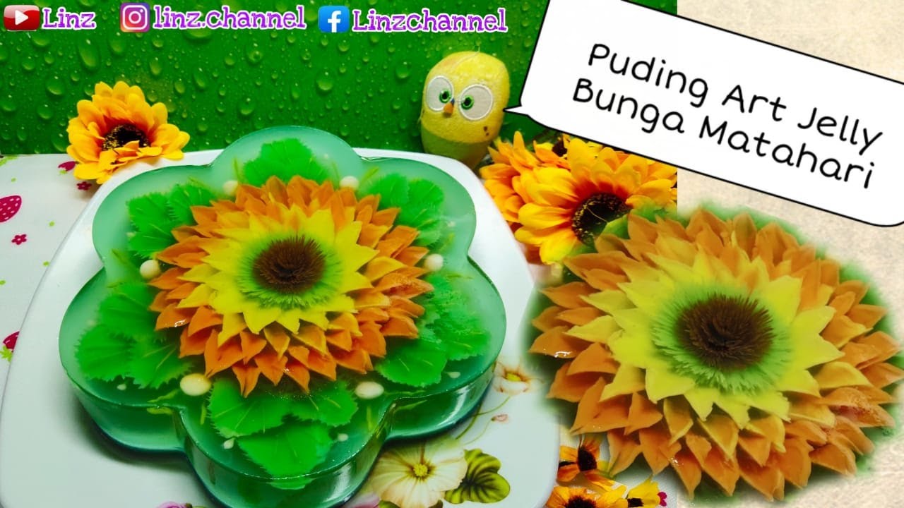 Puding Jelly Art Bunga Matahari Hanya Dengan Jarum Suntik by Linz - YouTube
