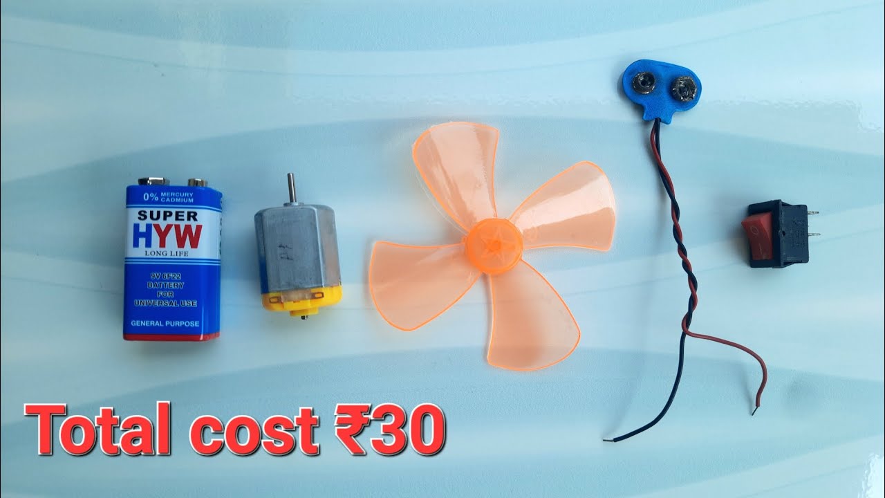Mini fan setup || Mini battery fan project || Sasta project Only 30 ...