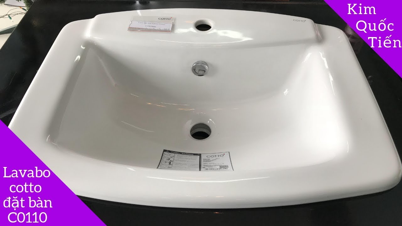 Chậu rửa mặt lavabo COTTO C0110 - YouTube