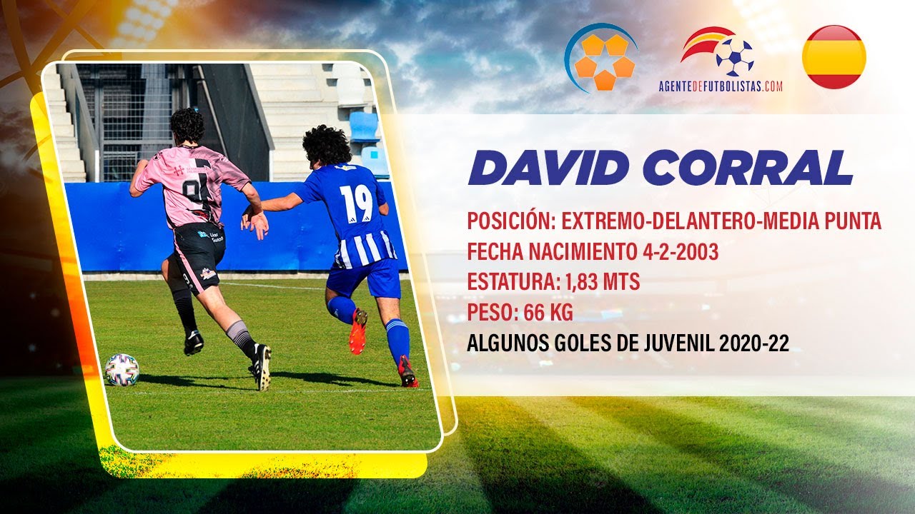 Algunos Goles de David Corral, Juvenil 2020-22 - YouTube