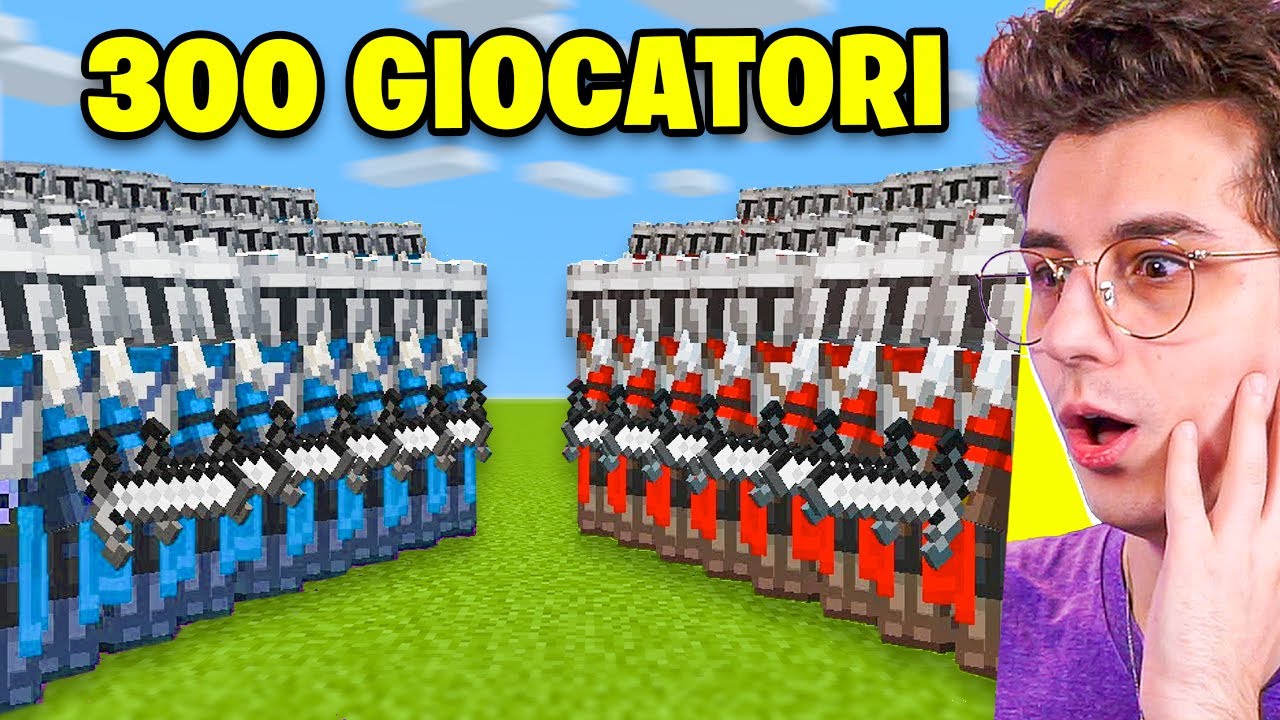 MEGA BATTAGLIA! 300 PLAYERS CONTRO su MINECRAFT ITA 1.18! - YouTube