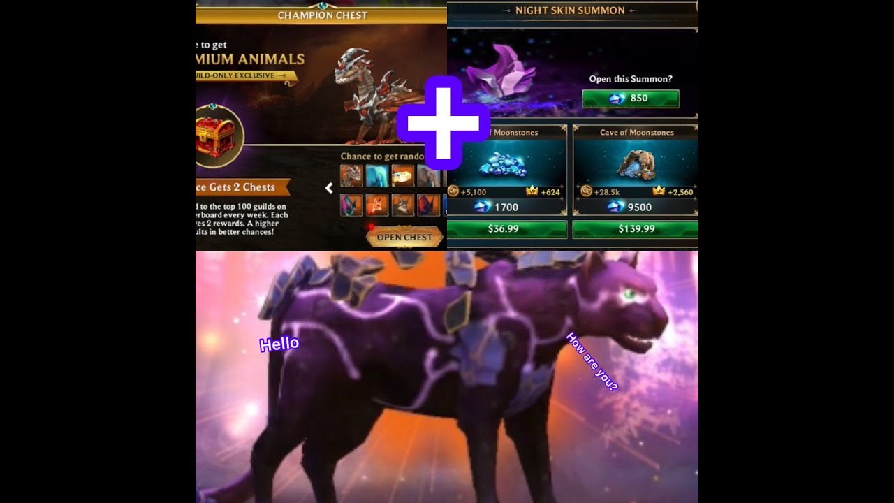 Night Skin Summon + Weekly Chests | Wolf Tales - YouTube