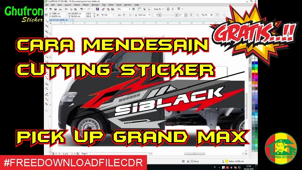 Desain Cutting Sticker Mobil Pick Up Grand Max | Free Download File ...