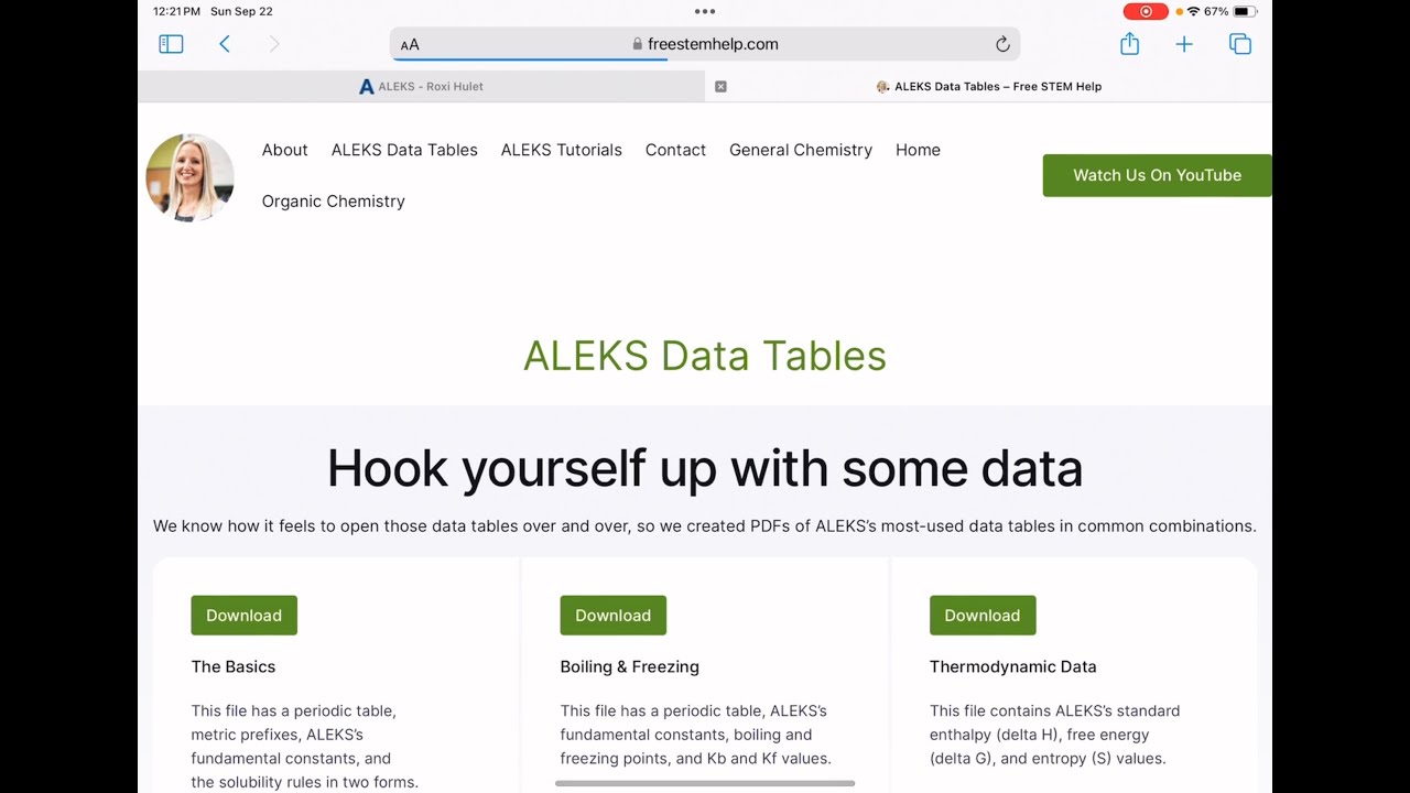 ALEKS: Quick and easy access to ALEKS data tables - YouTube