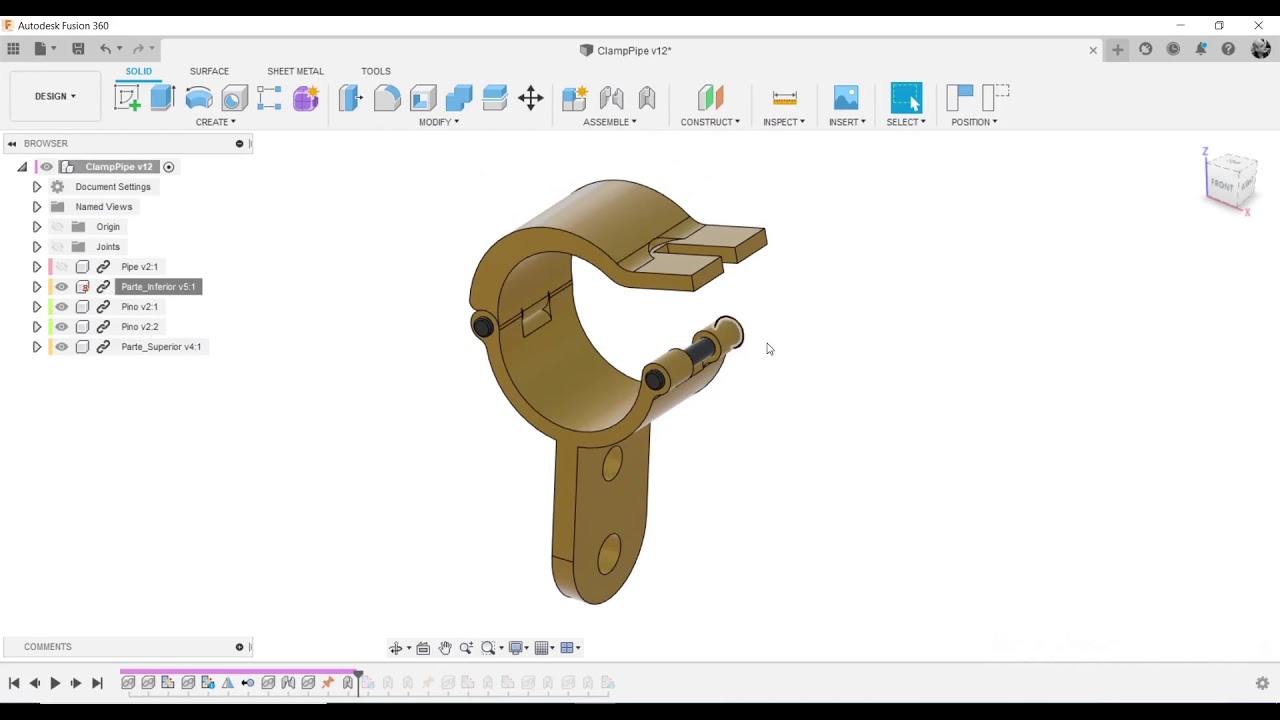 Fusion 360 - As Built Joint - YouTube
