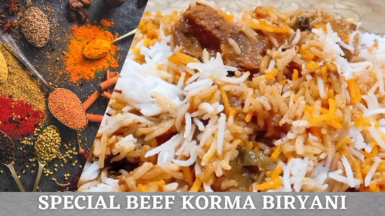 Special Beef Korma Biryani | Homemade Masala Beef Biryani | Rahmanjees ...