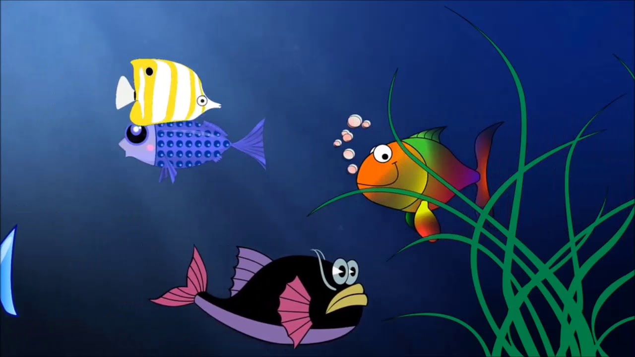 LES PETITS POISSONS DANS L'EAU - Comptine pour enfants - YouTube