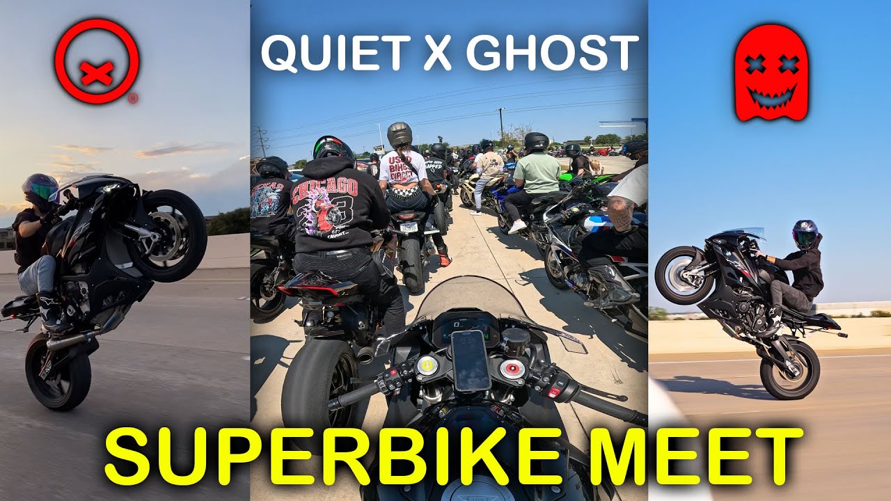 Quiet x Ghost Meet Takeover | 1000+ SuperBikes - YouTube