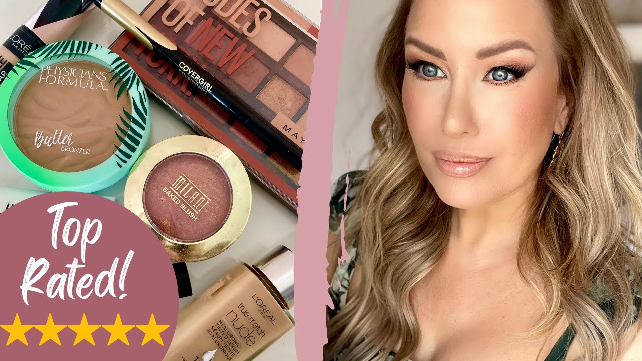 FULL FACE OF TOP RATED DRUGSTORE MAKEUP | Risa Does Makeup - YouTube