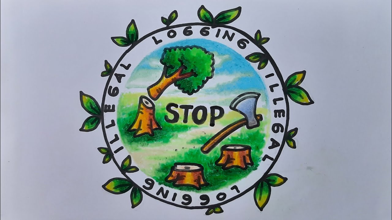 MEMBUAT POSTER PENEBANGAN LIAR // ILLEGAL LOGGING POSTER // POSTER ...