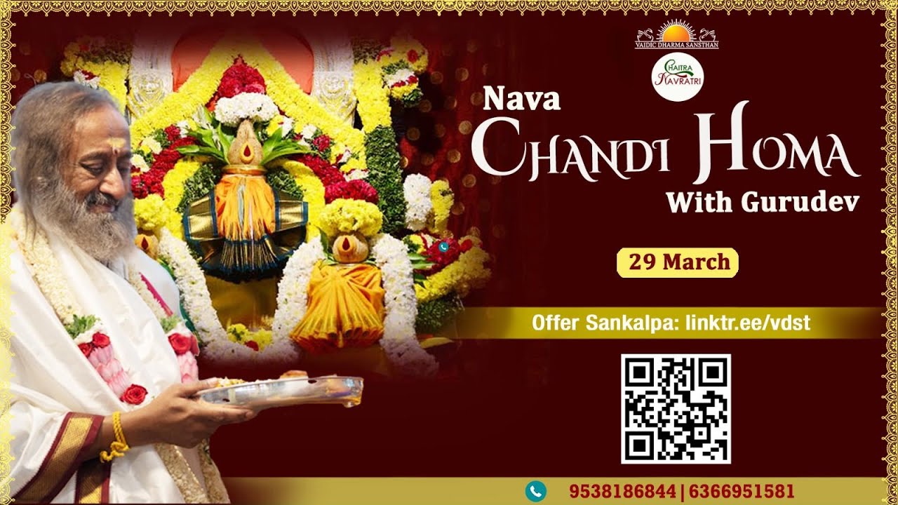 Chaitra Navratri Spl Chandi Homa with Gurudev | 29 March 2023 | Live ...