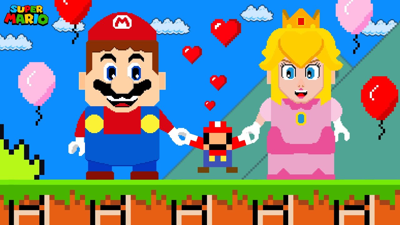Baby Mario Adopted By Peach and Mario Lego Sets! - YouTube