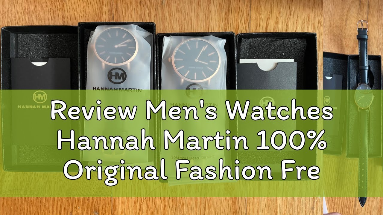 Review Men's Watches Hannah Martin 100% Original Fashion Free Box ...