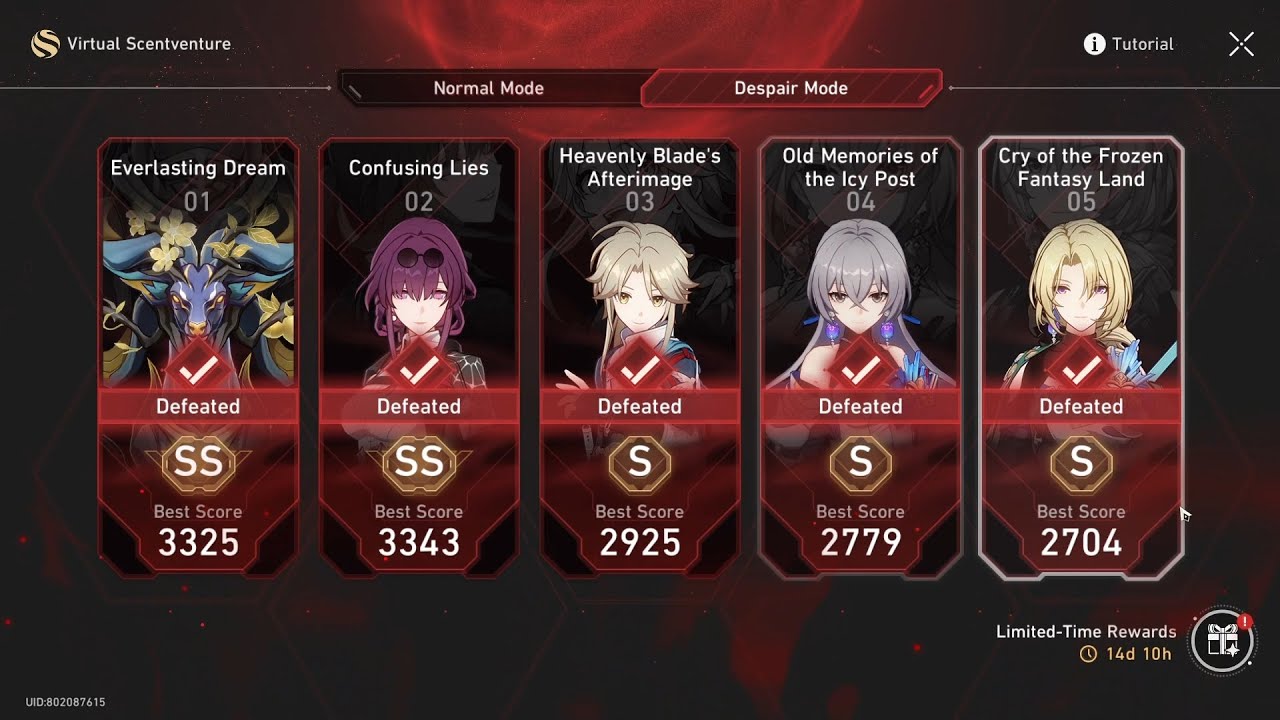 Virtual Scentventure: all Despair stages | Honkai Star Rail - YouTube