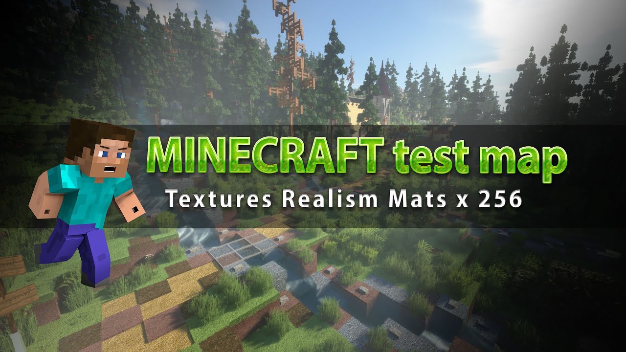 Minecraft test map textures Realism Mats x 256 - YouTube