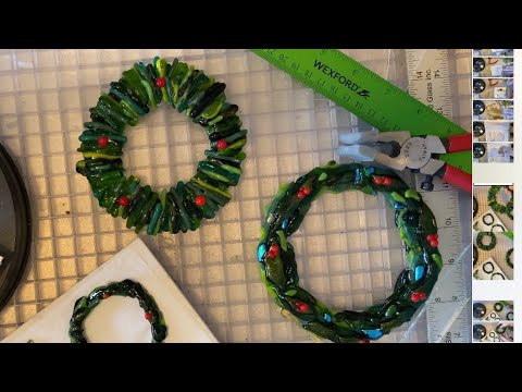 Fused Glass Wreath 2 Ways - YouTube