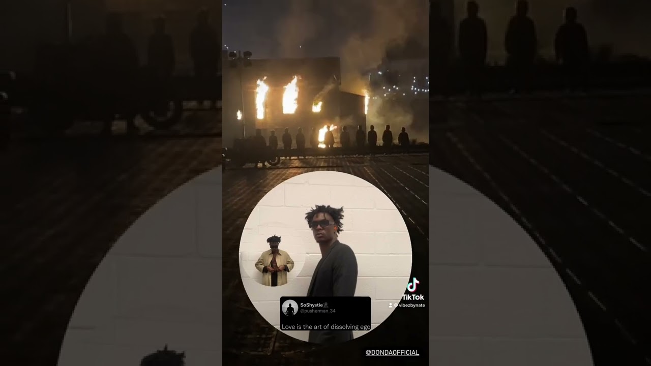 Kanye West Donda 2 (VBN experience) burning house - YouTube