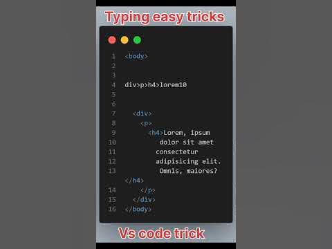 Html Code easy typeing in VS Code tricks #subscribe #shorts #viral #css #html #coding # ...