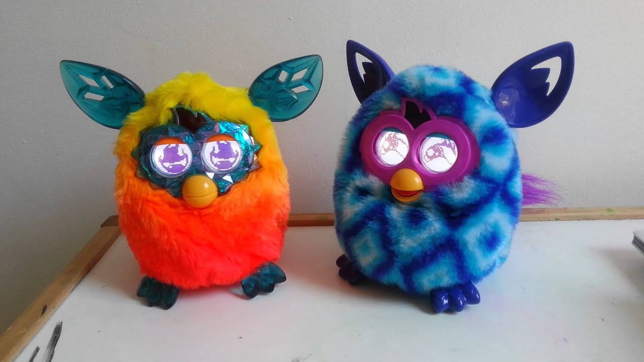 Two Furby Booms Talking to each other - YouTube