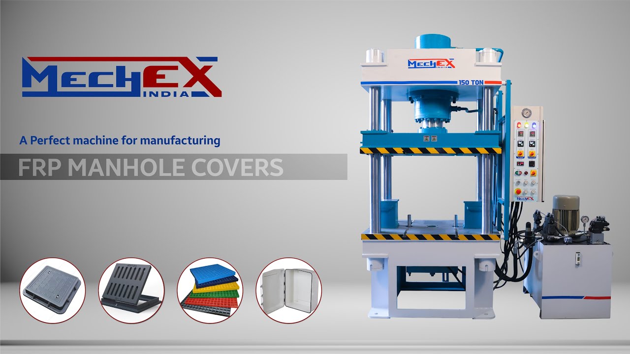 FRP Manhole Cover Moulding Machine | SMC/DMC/FRP Moulding Machine | 150 ...