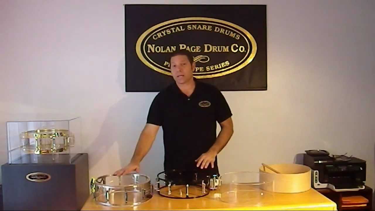 World's First Crystal Snare Drum - Nolan Page Drum Company - YouTube