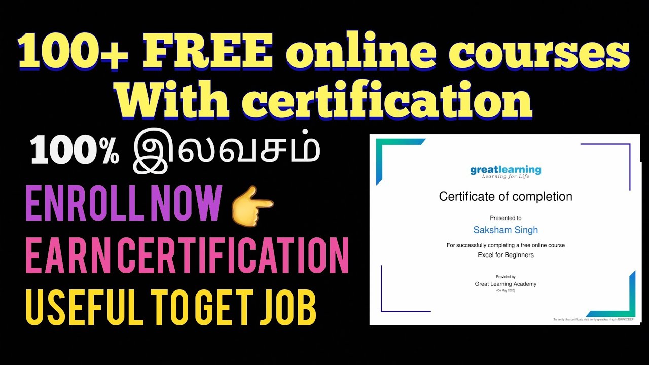 100+ FREE online courses with certification/Great learning/Free online ...